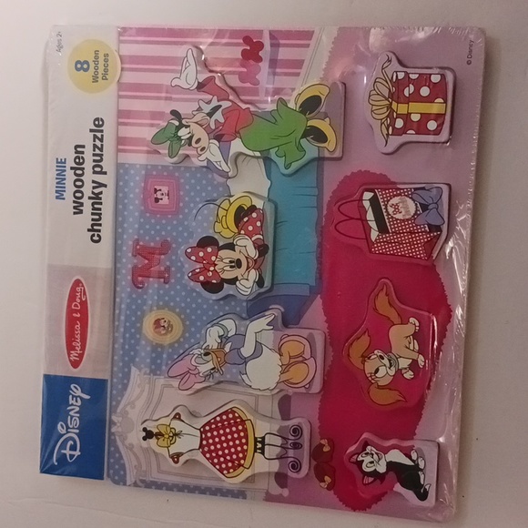 Melissa & Doug | Toys | Melissa Doug Minnie Mouse Wooden Chunky Puzzle ...